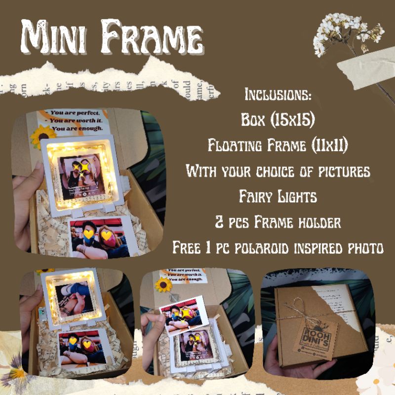 Floating Mini Frame (11x11) Anniversary gift/ Monthsary gift ...