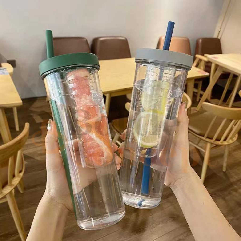 [BCM] DETOX Water Bottle with Silicon FREE Strechable Straw Tumbler ...