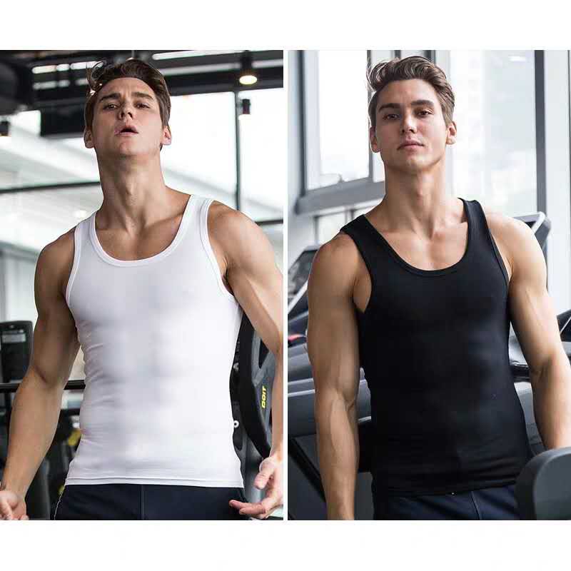 Sleveless bodyfit GYM Plain Tank Top Sando Wear undershirt mens ...