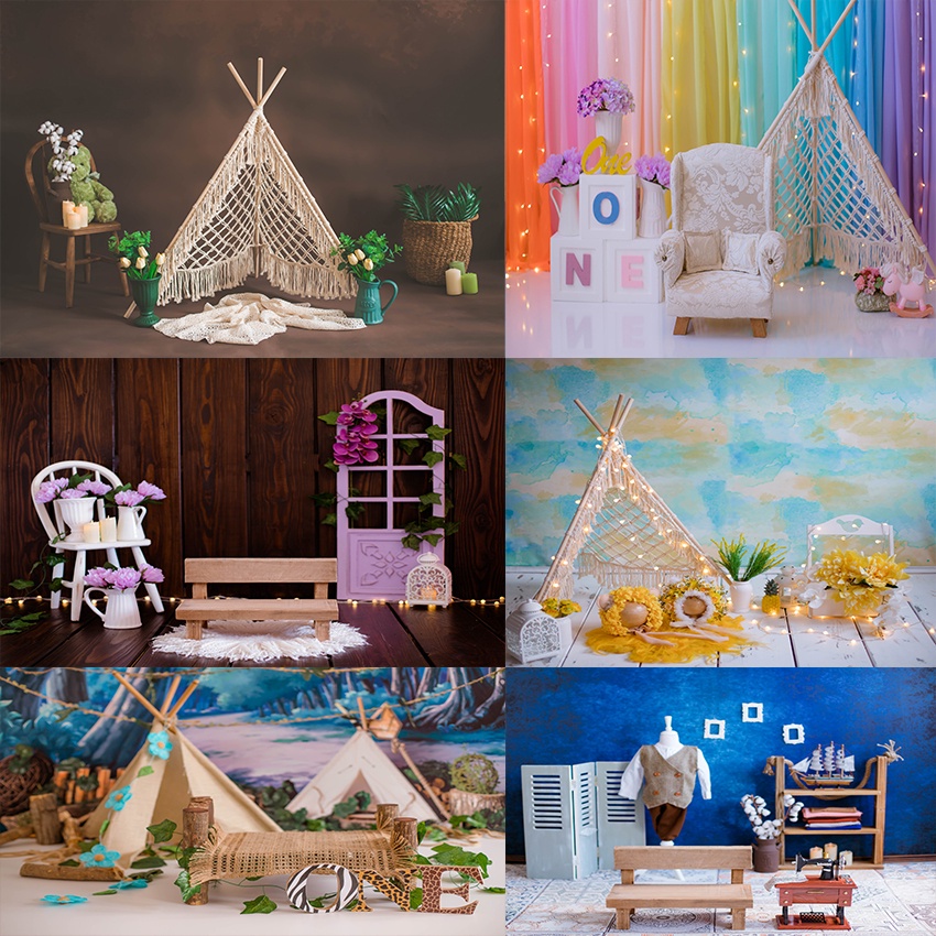 25 Opitons 3D Baby showers Backdrops For Children Boys Girls Birthday ...