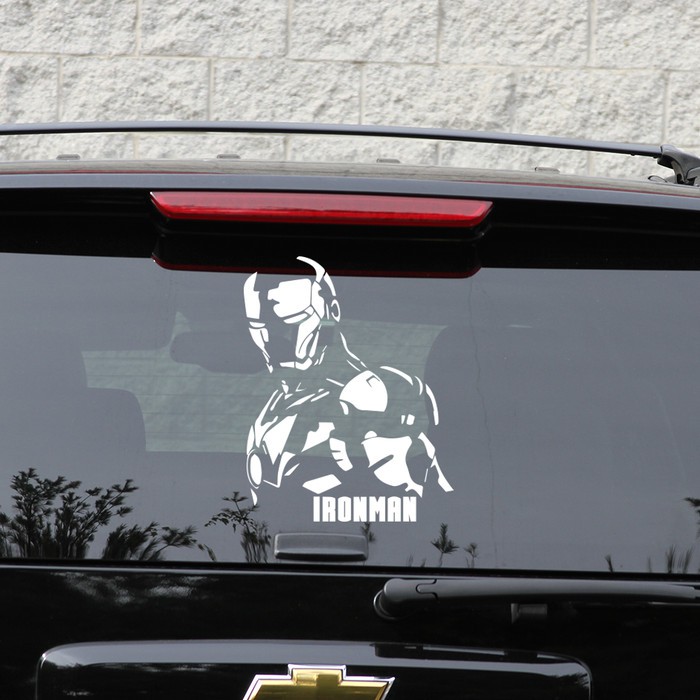 Unique Iron man IRONMAN Outline Car Sticker Quality 30cm Vinyl Glass ...