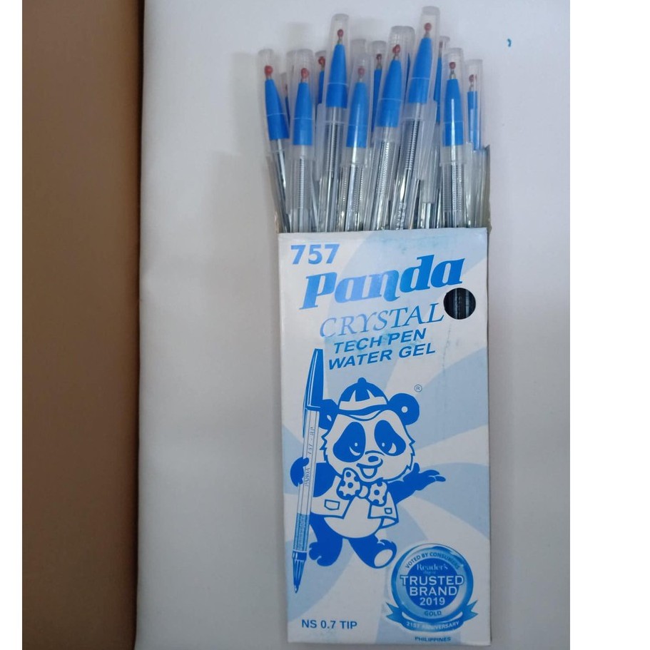25pcs/box Panda Crystal Ballpen (in BLACK,BLUE,RED,GREEN) | Shopee ...
