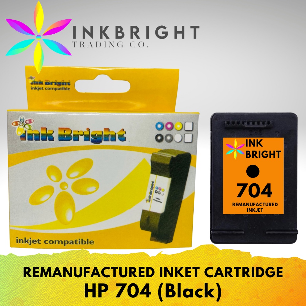 InkBright 704 Black Ink Cartridge (704b) | Shopee Philippines