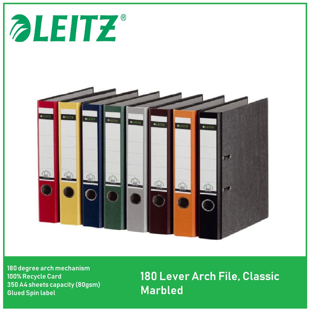 Leitz 1050 Board Lever Arch Files 50mm Spine A4 - Made in Europe ...