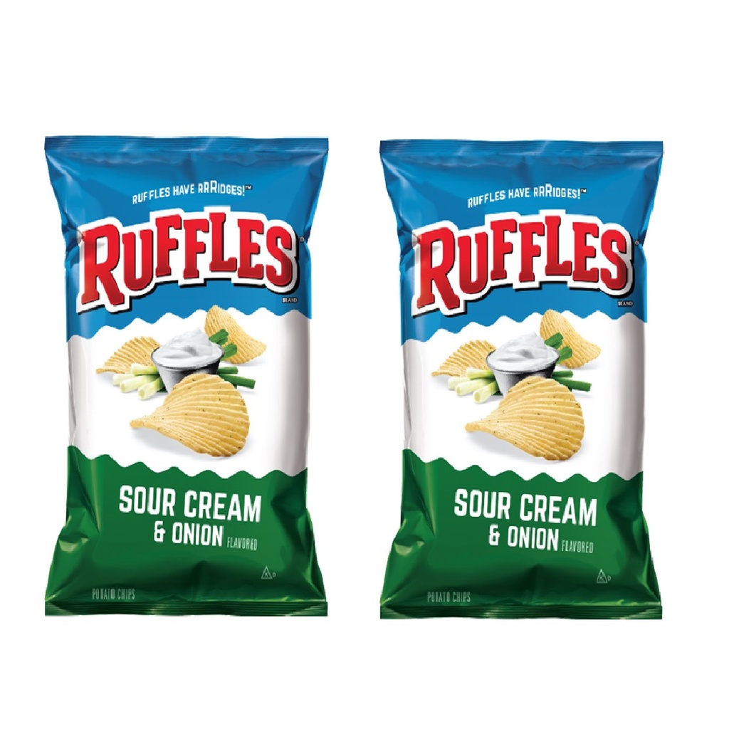 Ruffles Sour Cream & Onion Potato Chips Set of 2 | Shopee Philippines