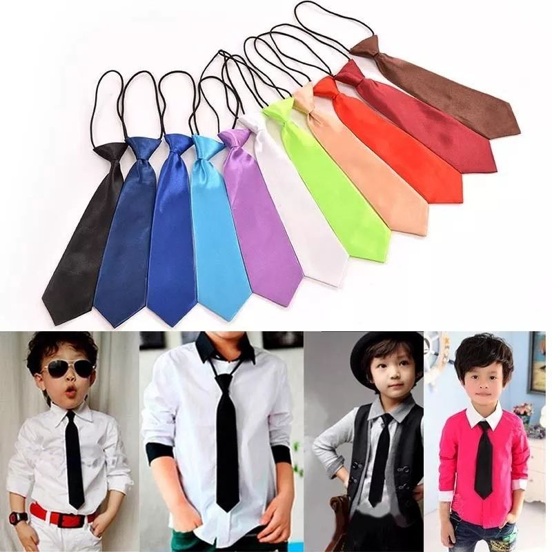 Neck Tie Kids Toddler School Boy Formal Elastic Necktie | Shopee ...