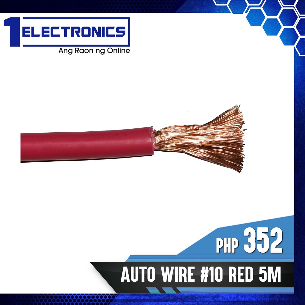 1Electronics Auto Wire #10 Red | Shopee Philippines
