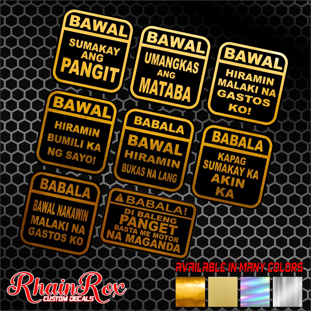 babala sticker part2 yayamanin goldchrome mattgold silver hologram ...