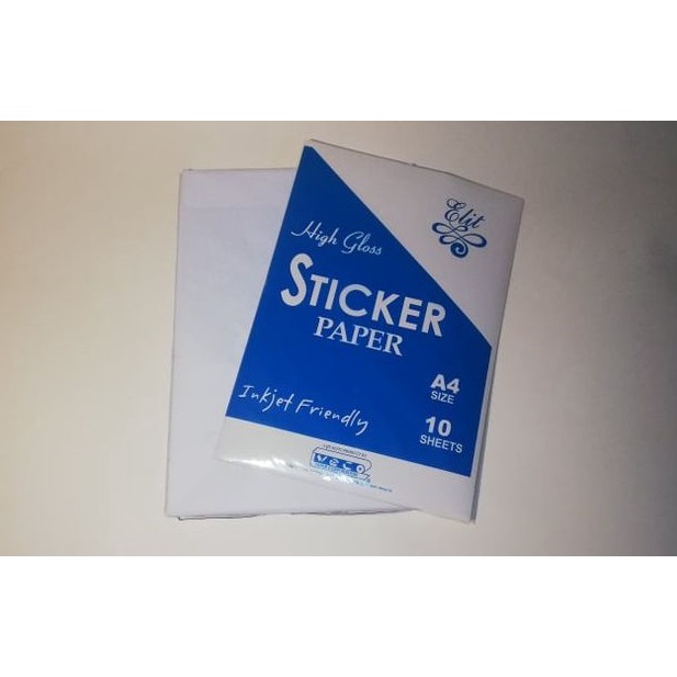 White Sticker Paper - High Gloss (10pcs/pack) | Shopee Philippines