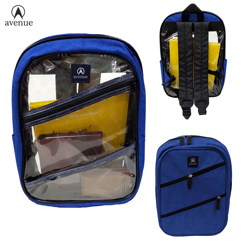 Avenue #3129 Transparent Backpack PVC Bag Knapsack | Shopee Philippines