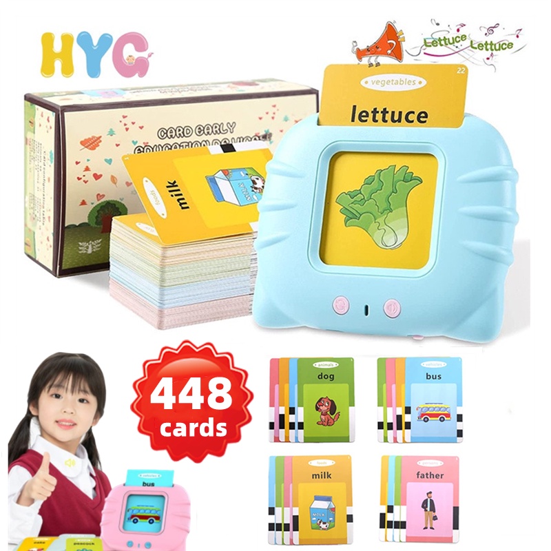 HYG Toys Card Reader For Kids Educational Talking Electronic Book Cards ...