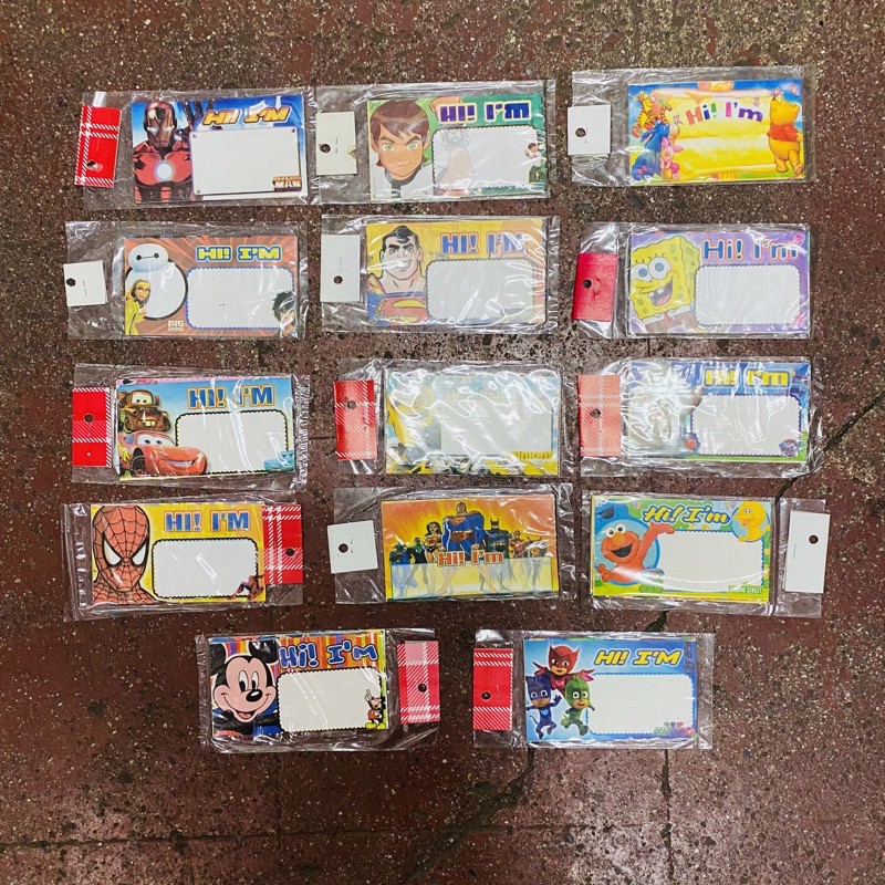 Boys Character Sticker Name Tag | Shopee Philippines