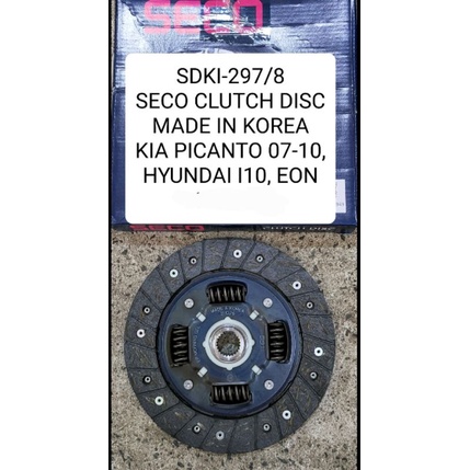 SECO CLUTCH DISC KIA PICANTO (07-10), HYUNDAI I10, EON | Shopee Philippines