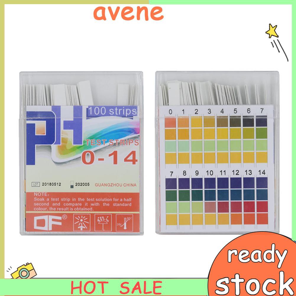 100pcs Strips/box pH Test Strips 0-14 Scale Premium Litmus Tester Paper ...