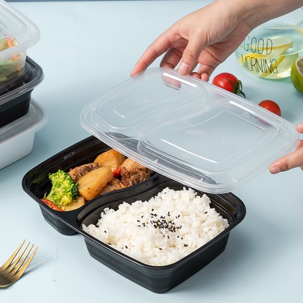 .10pcs Multigrid Disposable Lunch Box Microwave Container Plastic ...