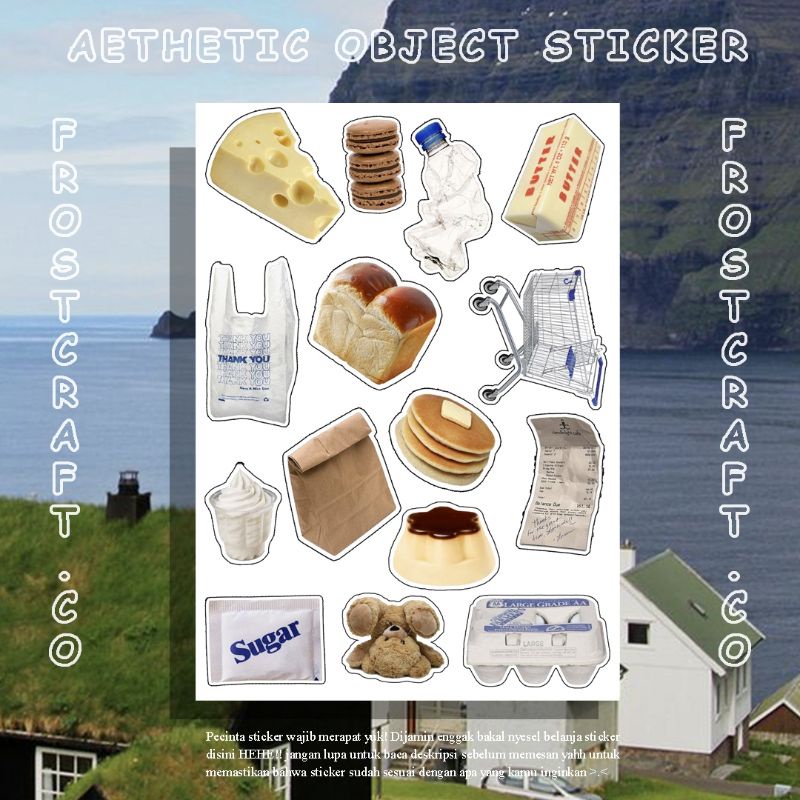 Aesthetic OBJECT STICKER SHEETS | Shopee Philippines