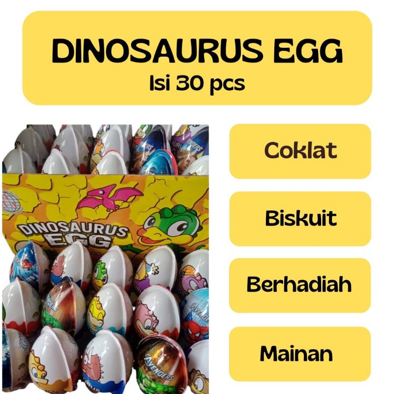 Aaa/chocolate Dino Egg/Chocolate Compound Egg Shape (1 box Contains 30 ...
