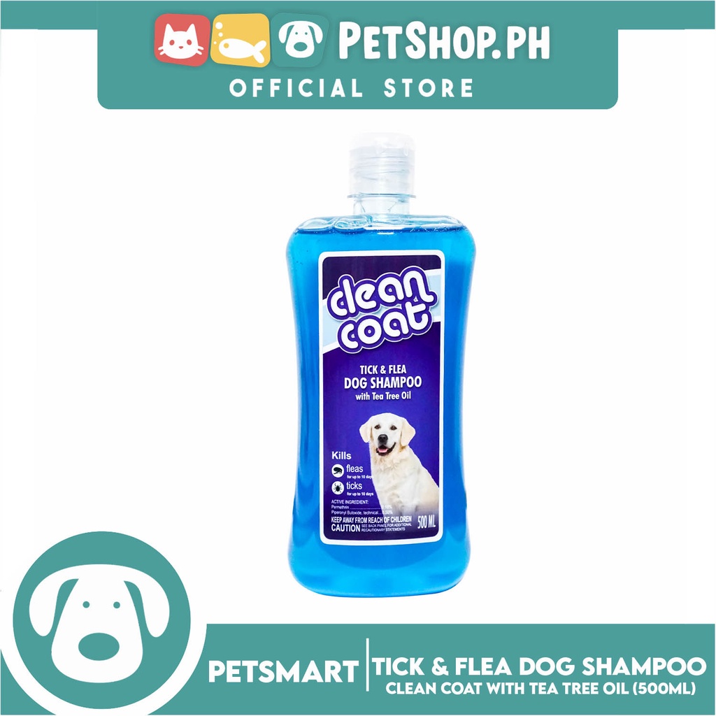 Clean Coat Tick And Flea With Tea Tree Oil 500ml Dog Shampoo | Shopee ...