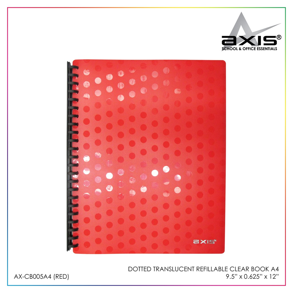 Clearbook Dotted Translucent Colored Short A4 Folder Display Book ...
