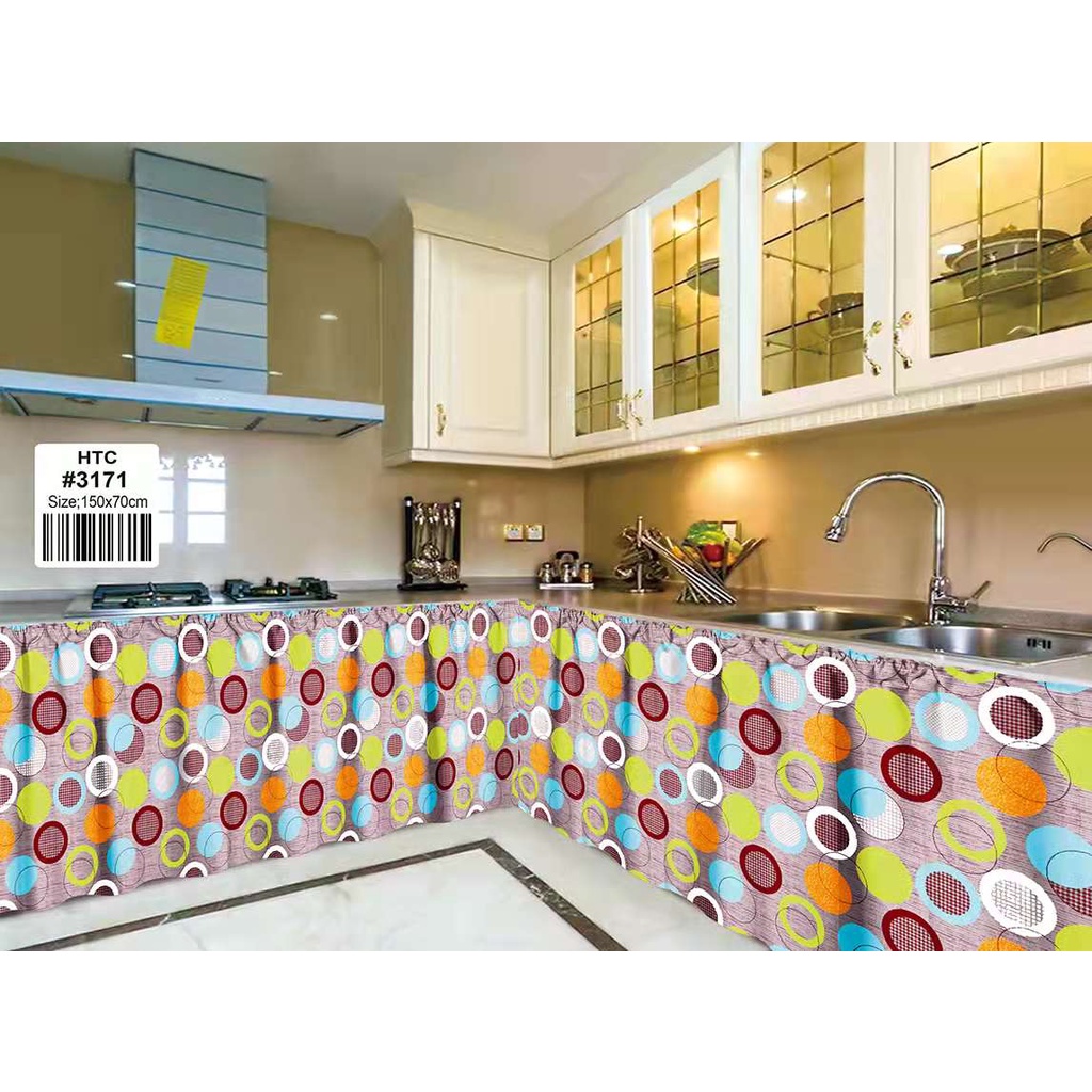COD New style Elegant Dot Kitchen Curtain 150cm*70cm Sink Lababo ...