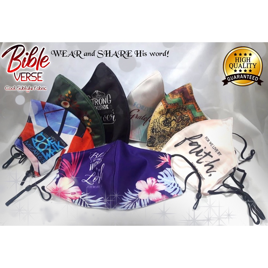 Bible Verse Facemask Inspirational Mask | Shopee Philippines