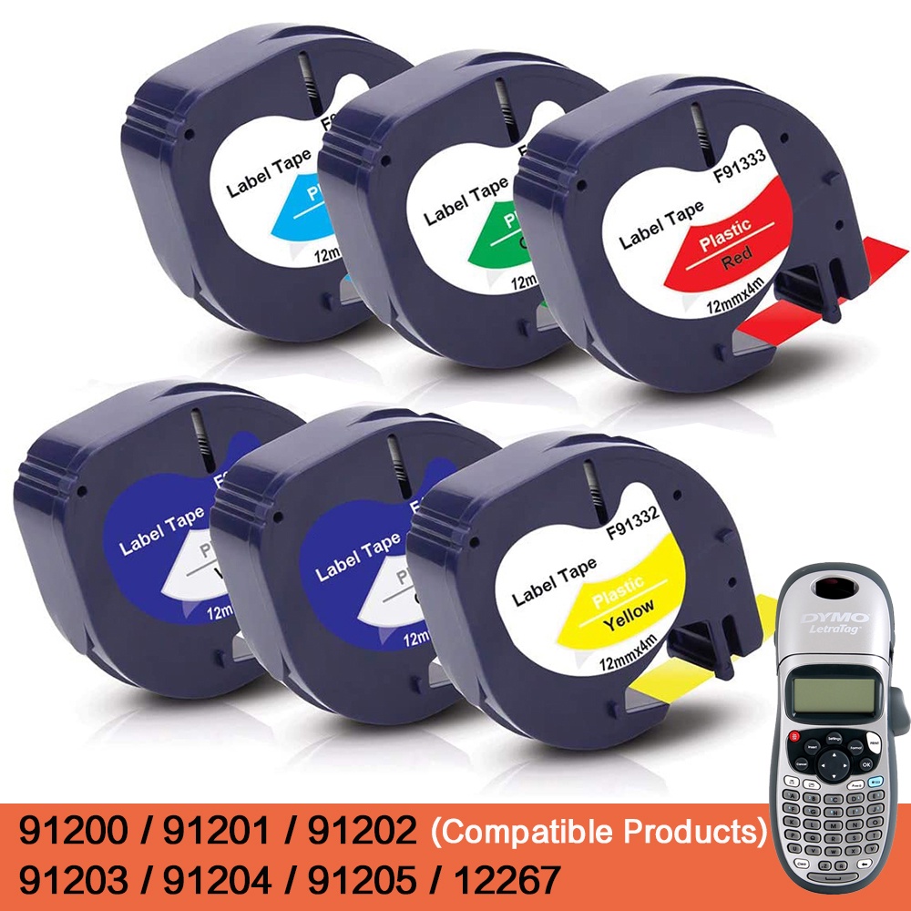 Compatible DYMO LetraTag Label Maker Plastic Tape Refills, for Dymo ...