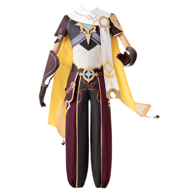 Game Genshin Impact Traveler Aether Cosplay Costume Outfit Gothic ...