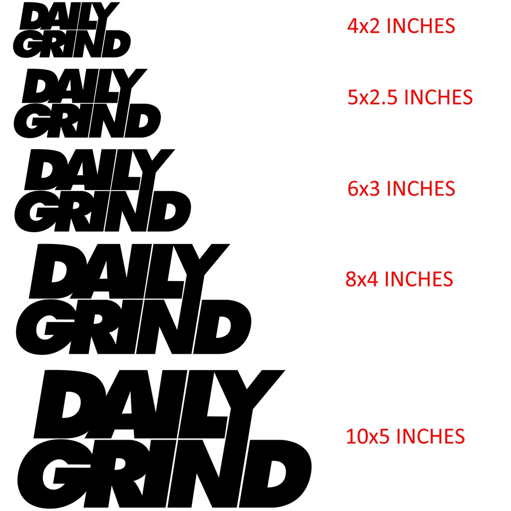 DAILY GRIND LOGO OUTDOOR DECAL STICKER | Shopee Philippines