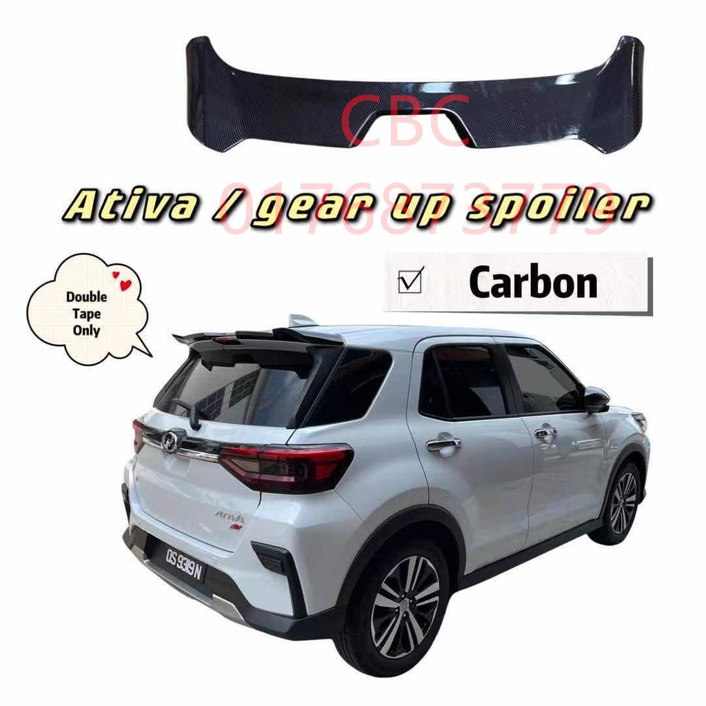 Ativa Gear Up Spoiler Glossy Carbon | Shopee Philippines