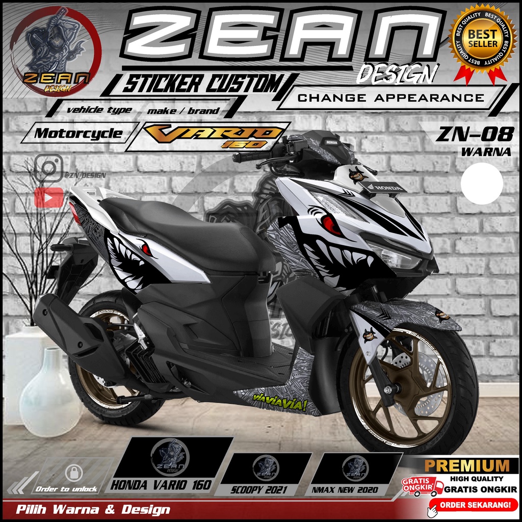 Decal Sticker Variation Honda Vario 160 FullBody - Decal Sticker New ...