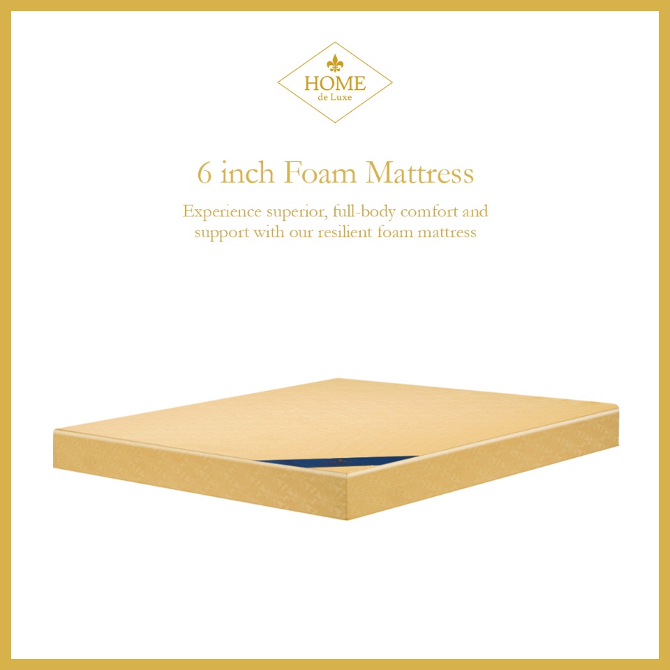 [6 Inches Foam] Home de Luxe 6 inches Premium High Density Foam ...