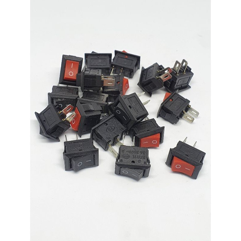 Mini Switch 2 Pin 11 3a 250v Red Black | Shopee Philippines
