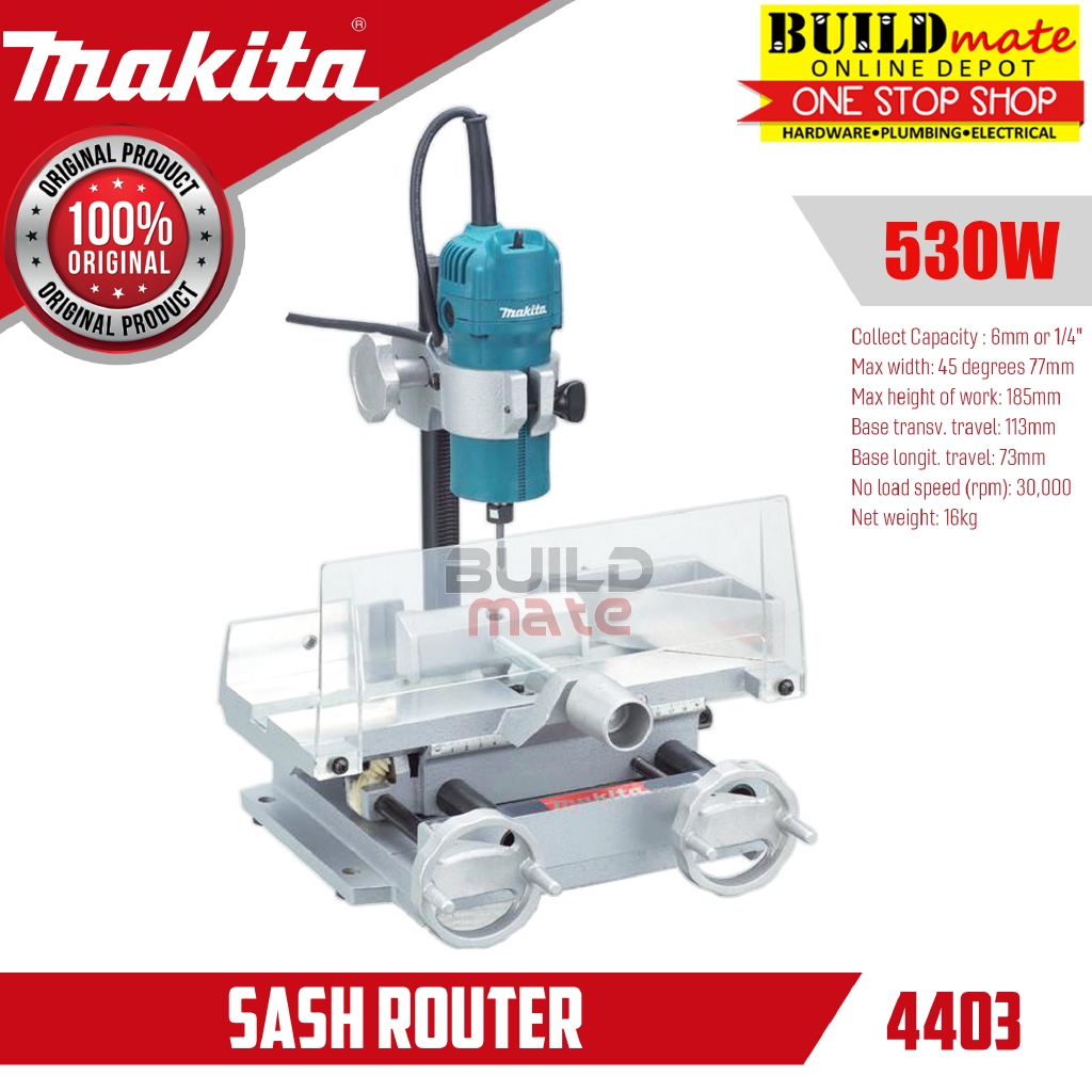 Buildmate x MAKITA Original Sash Router 6mm (1/4") 530W 4403 | Shopee ...