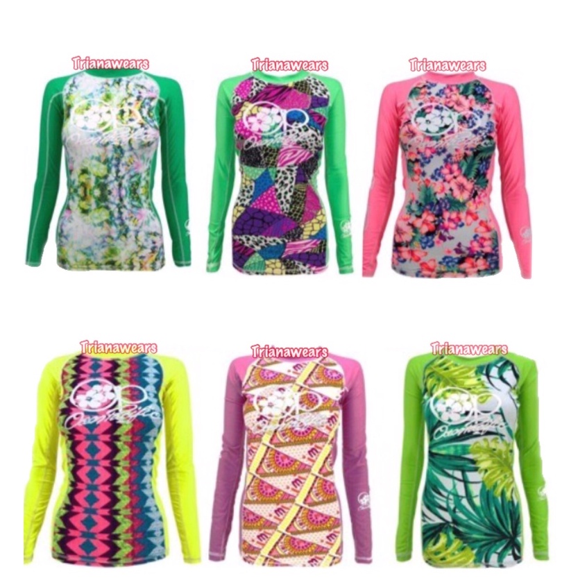 Op oceanpacific Printed Long sleeve ladies Top Rash guard for Adult ...