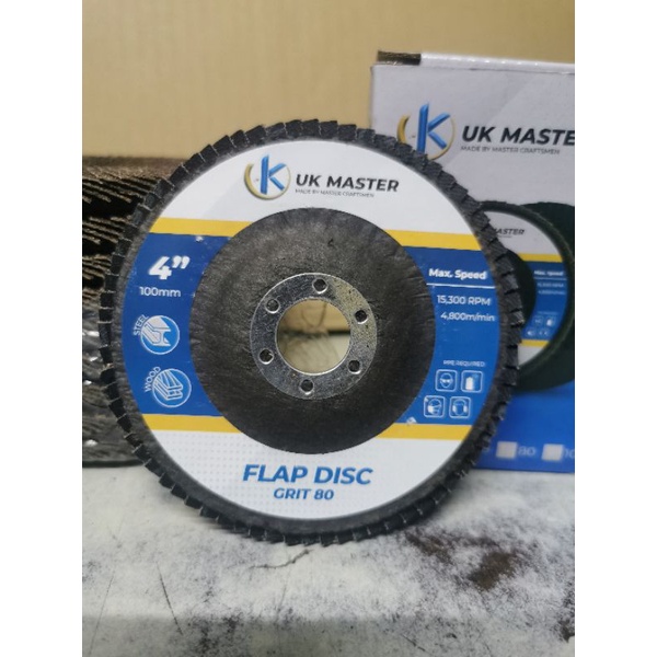 Flap Disc UK Master brand grid 80 4" | Shopee Philippines