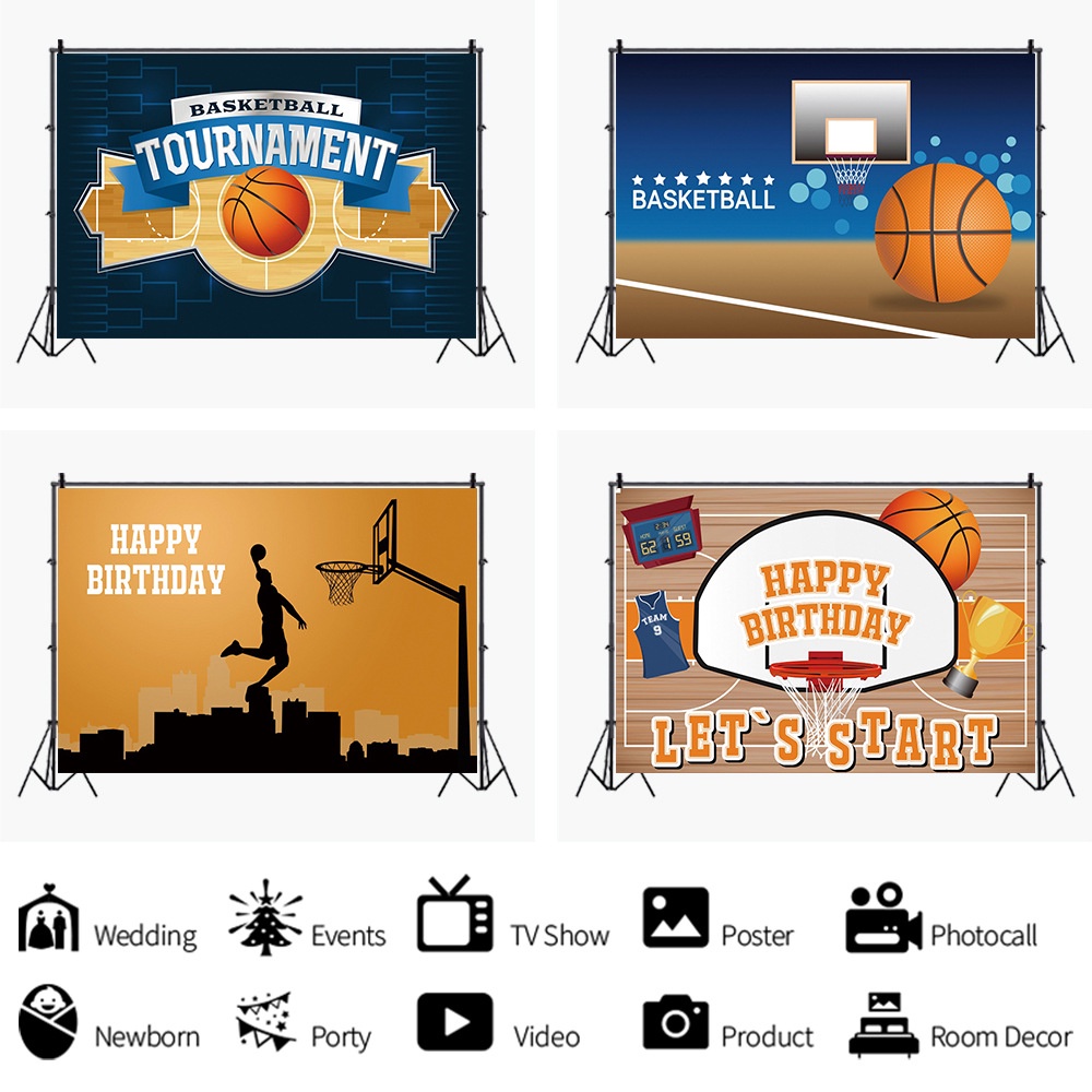 Children Birthday Basketball Court New Style Photo Material Photography ...