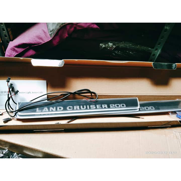 LED MOVING LIGHTS CAR DOOR SCUFF PLATE for LAND CRUISER / MONTERO ...