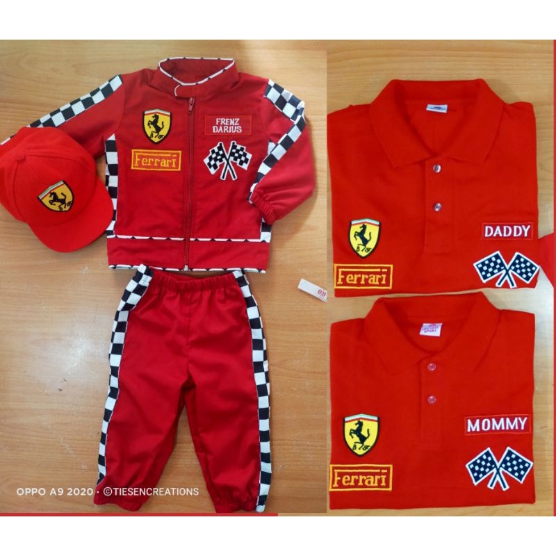 Racing theme FREE NAME 1-3yrs old -Ferrari, cars, motor-family set ...
