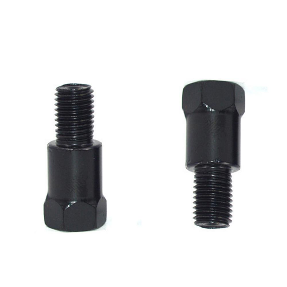 1pc 10mm Clockwise Black Steel Metal Motorbike Mirror Screw Adapter ...