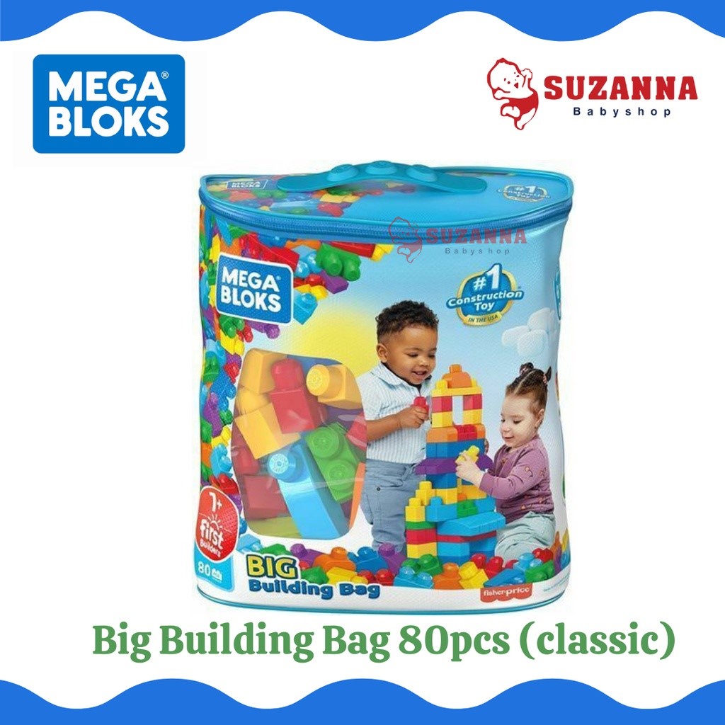 Mega bloks DCH63 -- Big Building Bag 80 Pcs (Classic) | Shopee Philippines