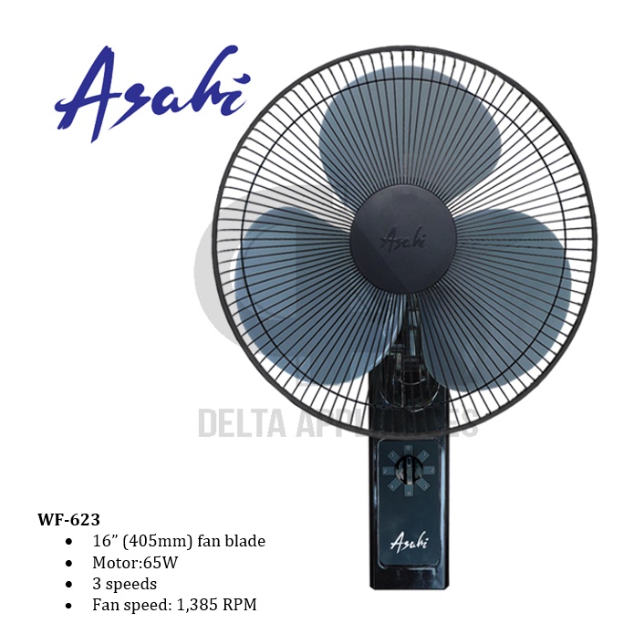 Asahi Wall Fan 16" Plastic Blade Original w/ 1 Year Warranty WF 623 ...