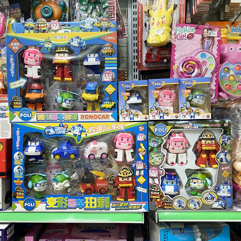 Set of 6 transforming Robocar Poli vehicles - Poli Rescue Vehicle Squad ...
