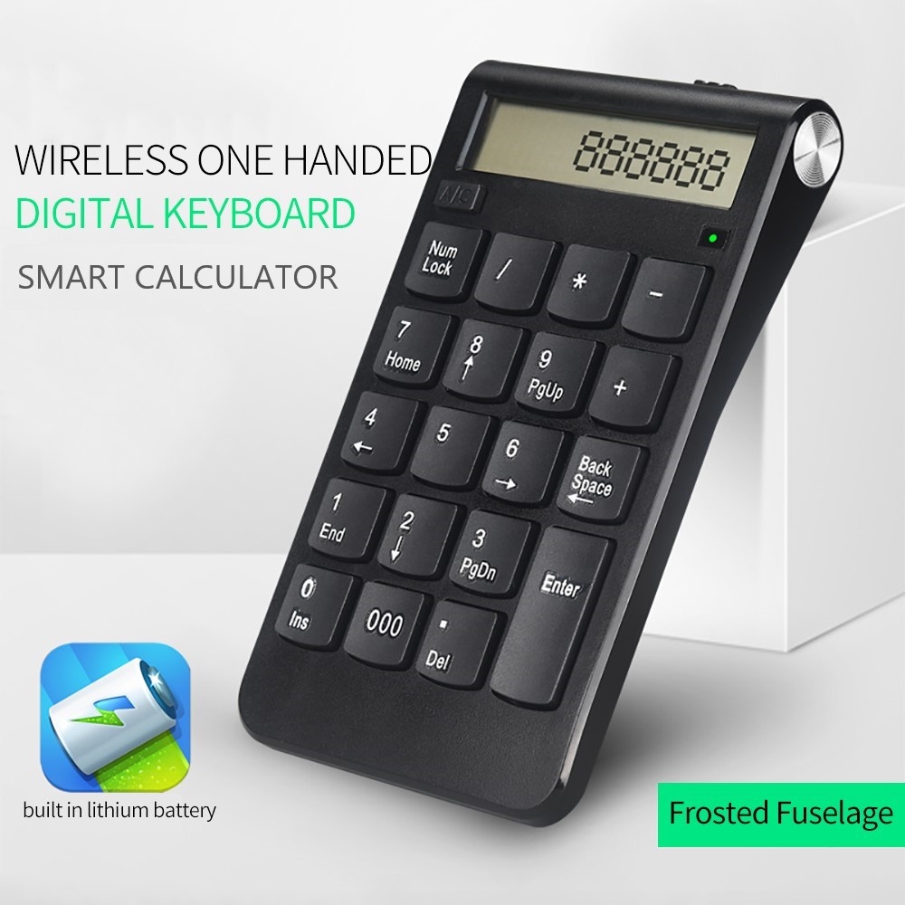 Wireless 2.4G Usb Number Keyboard/Calculator with Digital Display ...