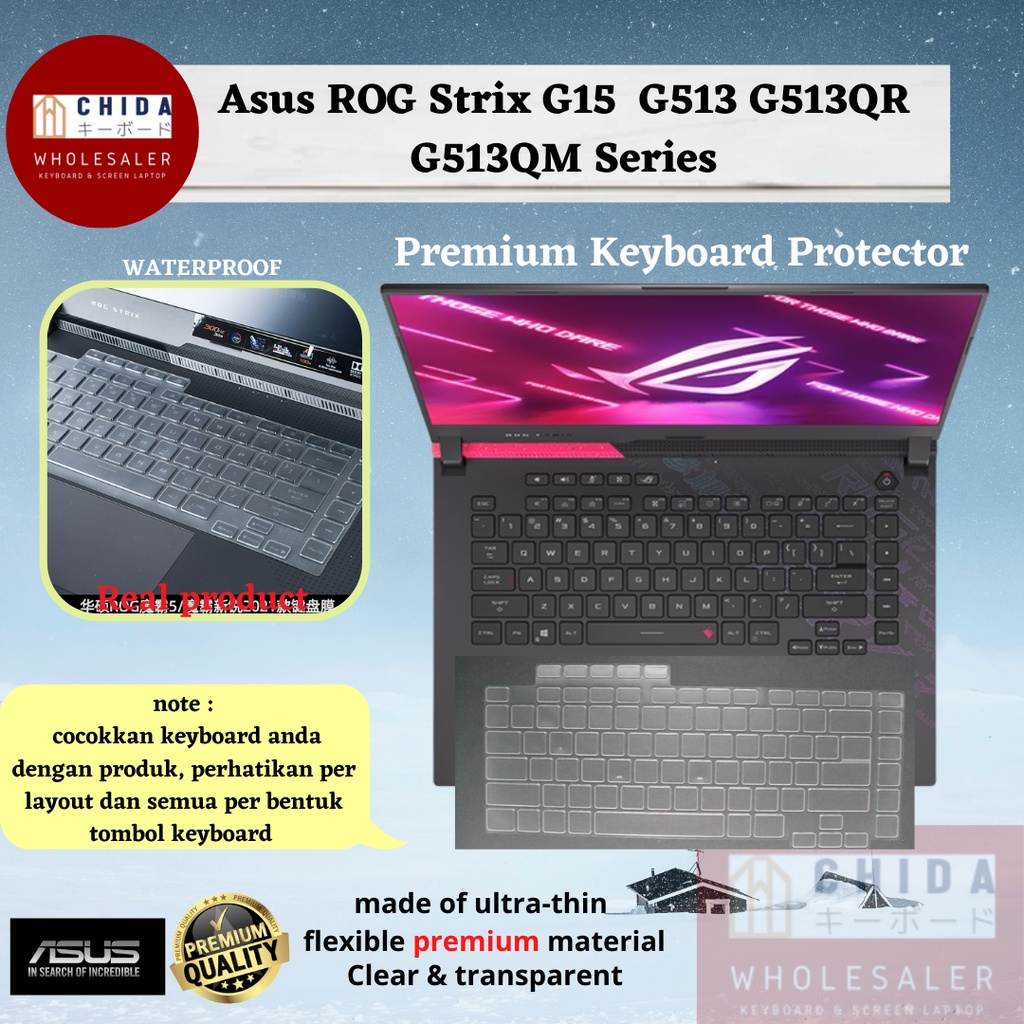 Keyboard Protector Asus ROG Strix G15 G513 G513QR G513QM Series ...