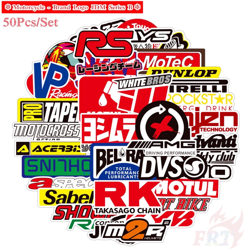 Motorcycle - JDM Brand Logo Series 02 Stickers 50Pcs/Set Racing Moto ...