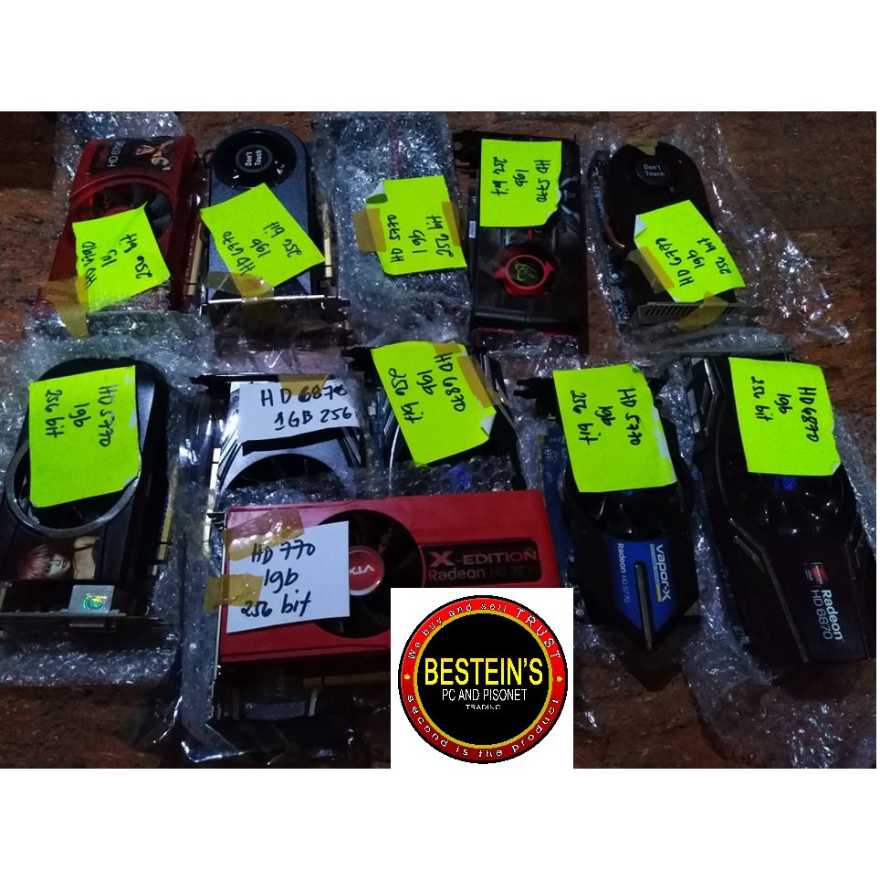 VIDEO CARD, HD 1gb, 256bit, DDR5 (ASSORTED BRAND, 6PIN REQUIRED ...