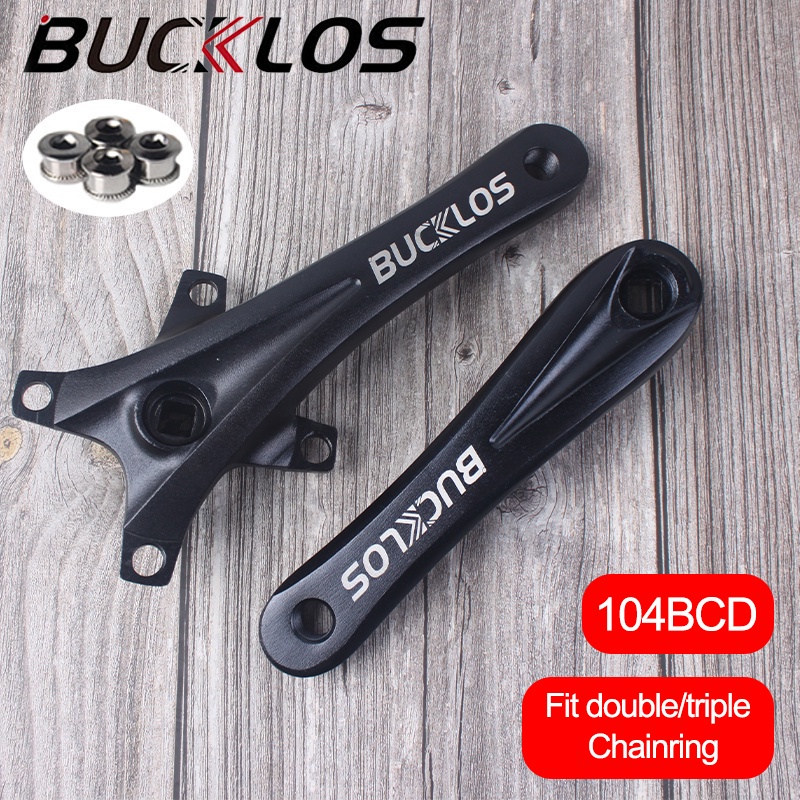 BUCKLOS 104BCD Crankset MTB Crank 22+32+44T Chainring Bike Chainwheel ...
