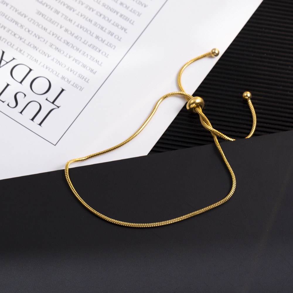 Bracelet female simple Snake Bone Bracelet plated with 18K Gold ...