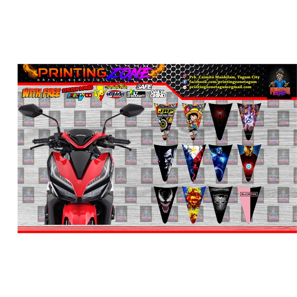 Honda Click 125i & 150i version 2 Front Panel Sticker Decals High ...