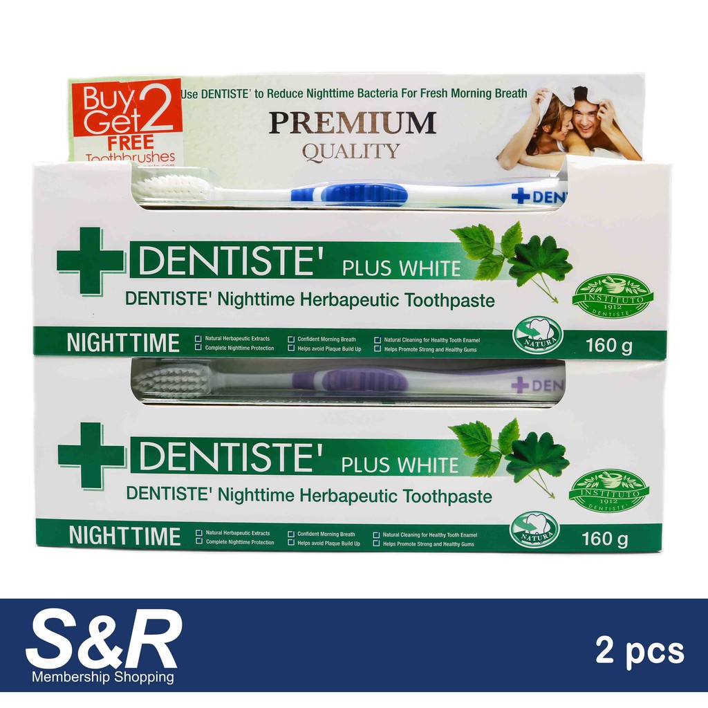 Dentiste Nighttime Herbapeutic Toothpaste 160 g x 2 pieces | Shopee ...